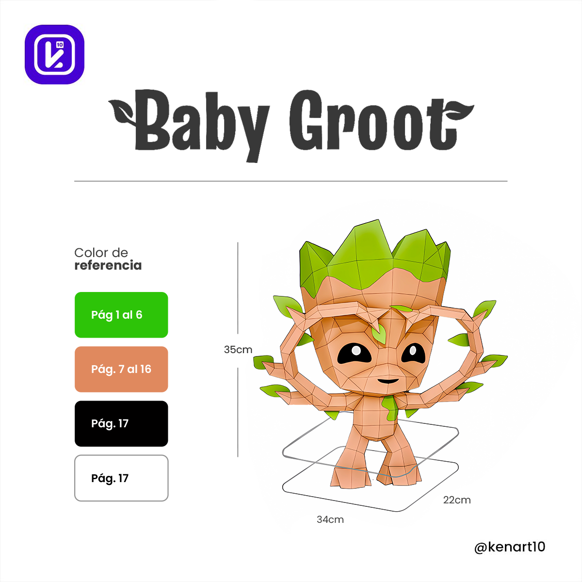 Baby Groot Papercraft
